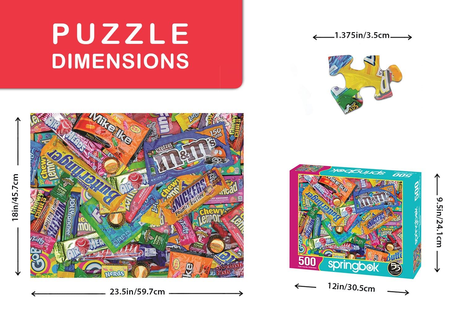 Springbok's 500 Piece Jigsaw Puzzle Sweet Tooth, Multi