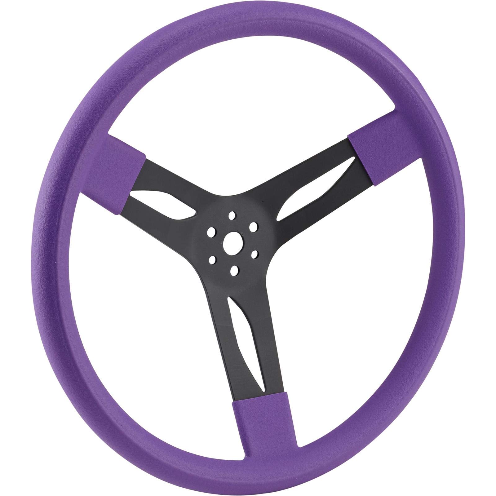 Speedway Motors Performance 15 Inch 3-Spoke Steel Steering Wheel, 2.75" Dish, Cushioned Grip, 3-Bolt Fit, Powder-Coated Purple, No Horn Button Included, Sold Individually