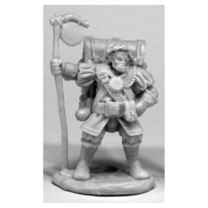 reaper miniatures 77458 half orc merchant, bones miniature