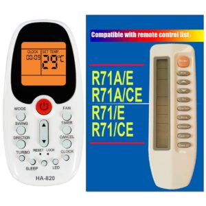 rcecaoshan replacement comfort breeze slip unit air conditioner remote control r71a/e