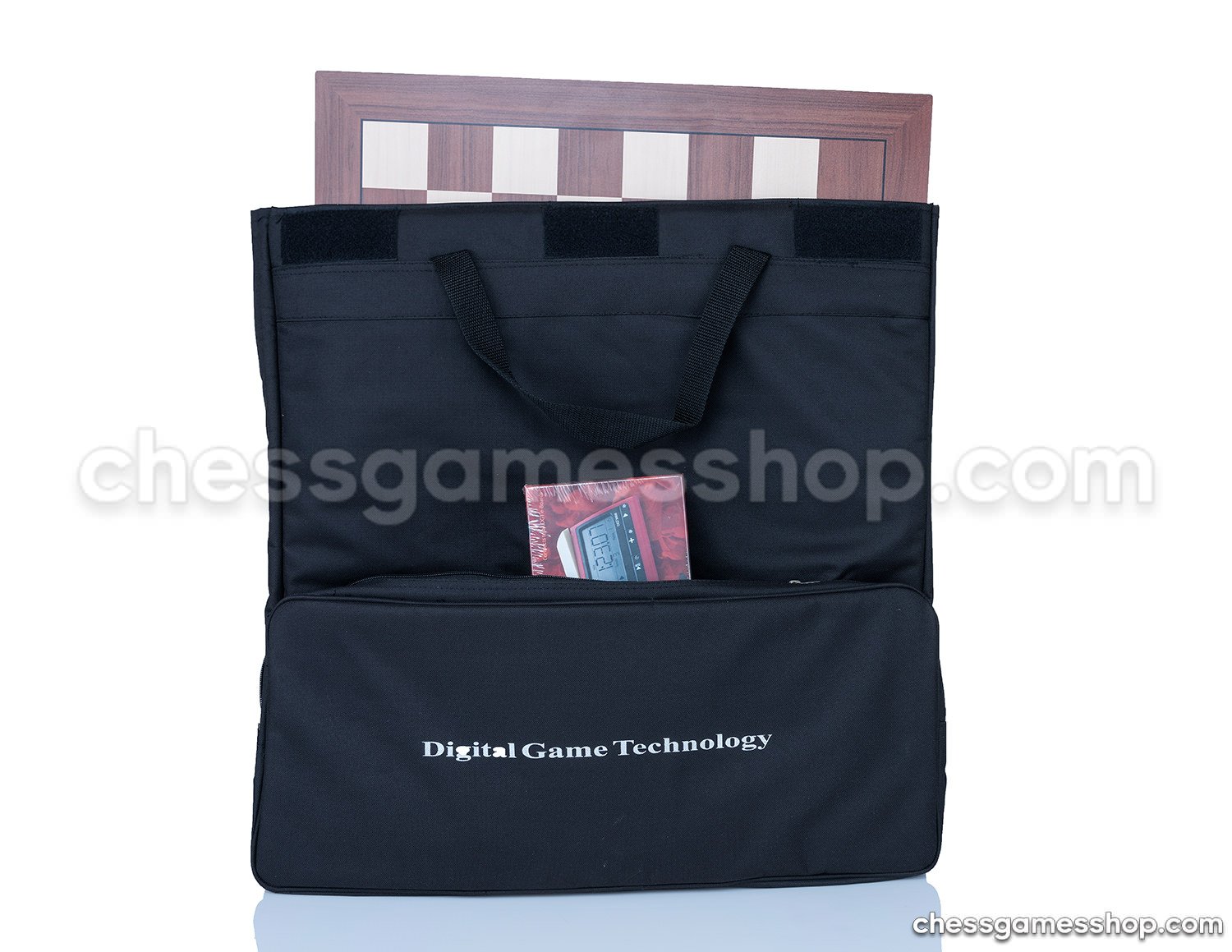 DGT USB Walnut e-Board with Timeless Pieces and Carrying Bag Included Chess Board