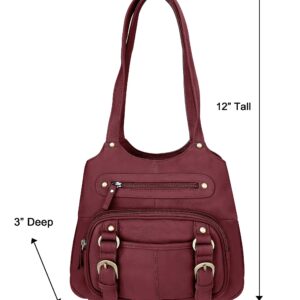 Roma Leathers Gun Concealment Purse - Wine