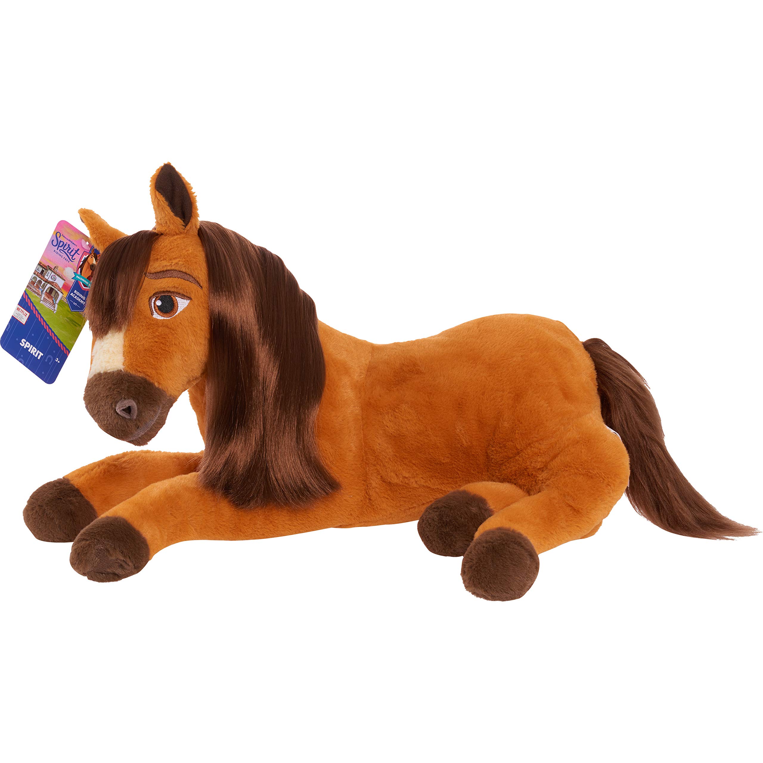 DreamWorks Spirit Riding Free Large Spirit Plush, 13.5 Inch Tall and 18 Inch Long, Stuffed Animal, Horse, Kids Toys for Ages 3 Up by Just Play