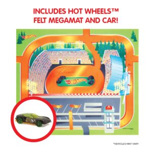 Hot Wheels Felt Mega Playmat with Vehicle