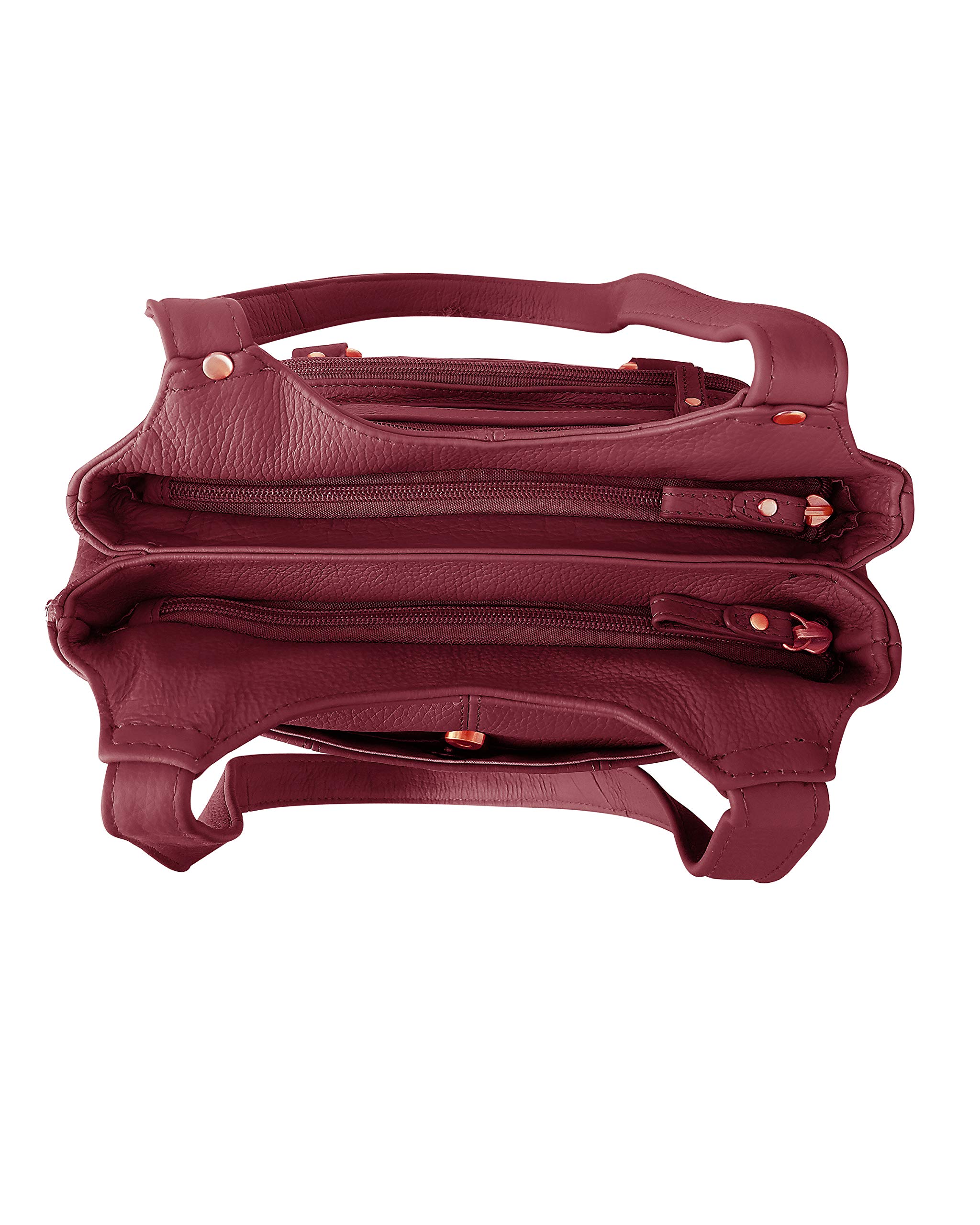 Roma Leathers Gun Concealment Purse - Wine