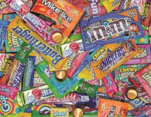 springbok's 500 piece jigsaw puzzle sweet tooth, multi