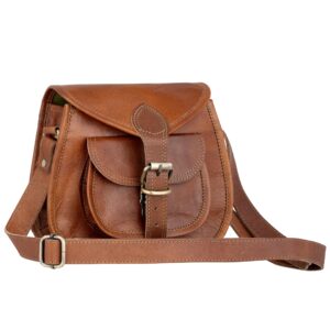 women crossbody full grain leather purse handags crossover vintage handmade bags with adjustable strap