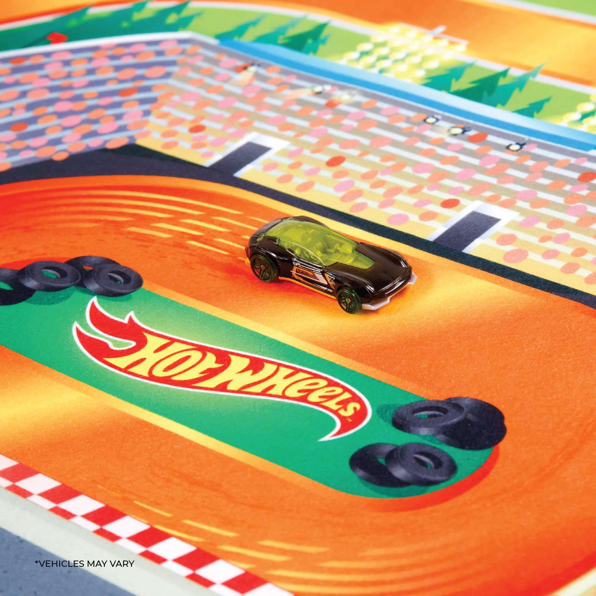 Hot Wheels Felt Mega Playmat with Vehicle