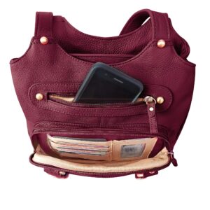 Roma Leathers Gun Concealment Purse - Wine