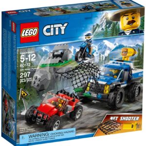 City Mountain Dirt Road Pursuit Police Building Set, Police 4x4 Toy Car & Buggy, Police Toys for Kids