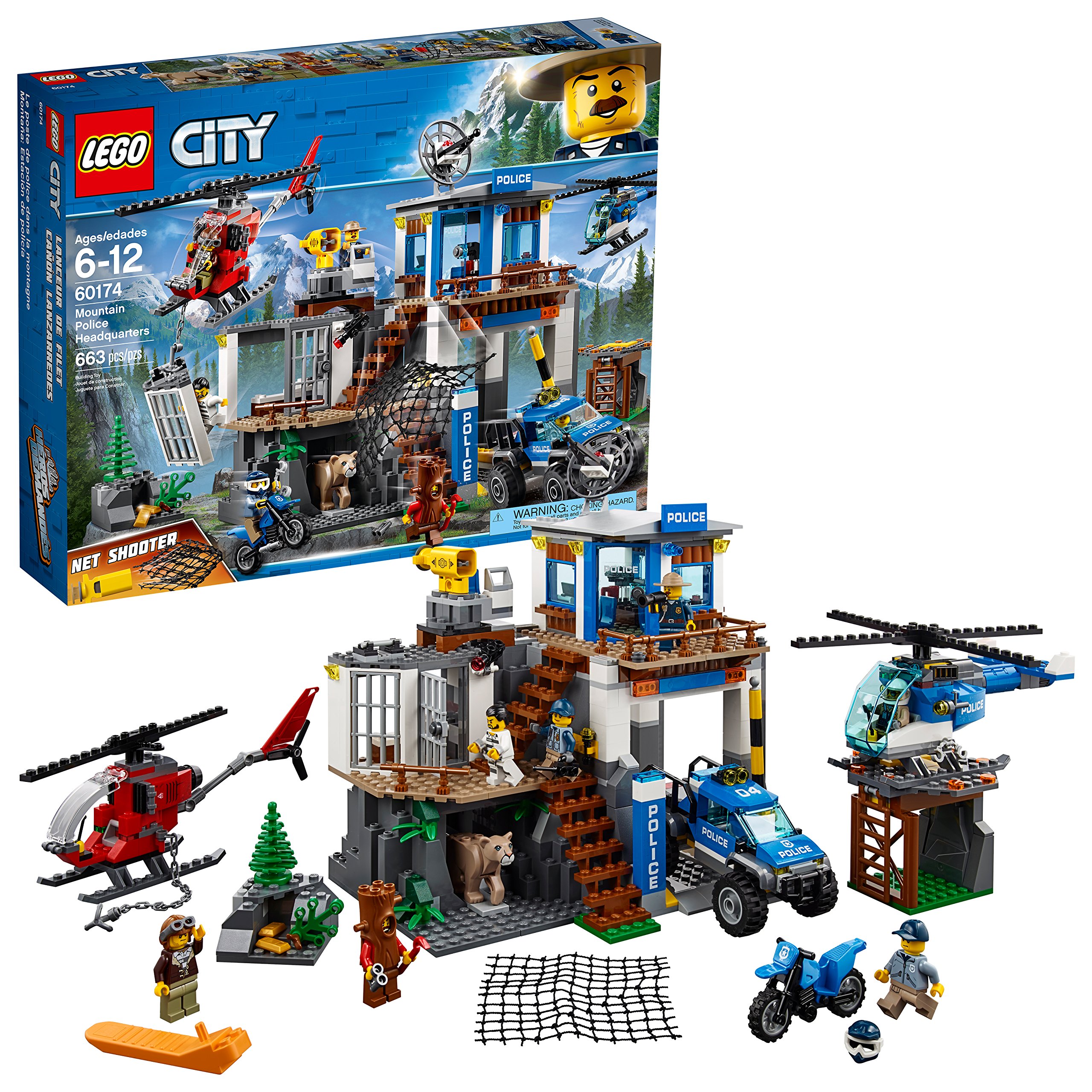 LEGO City Mountain Police Headquarters 60174 Building Kit (663 Pieces)