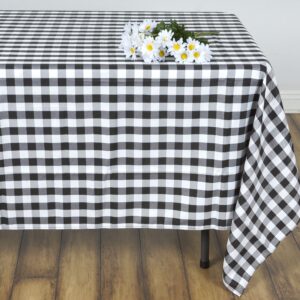 tableclothsfactory perfect picnic inspired checkered 54" square polyester tablecloths white/black