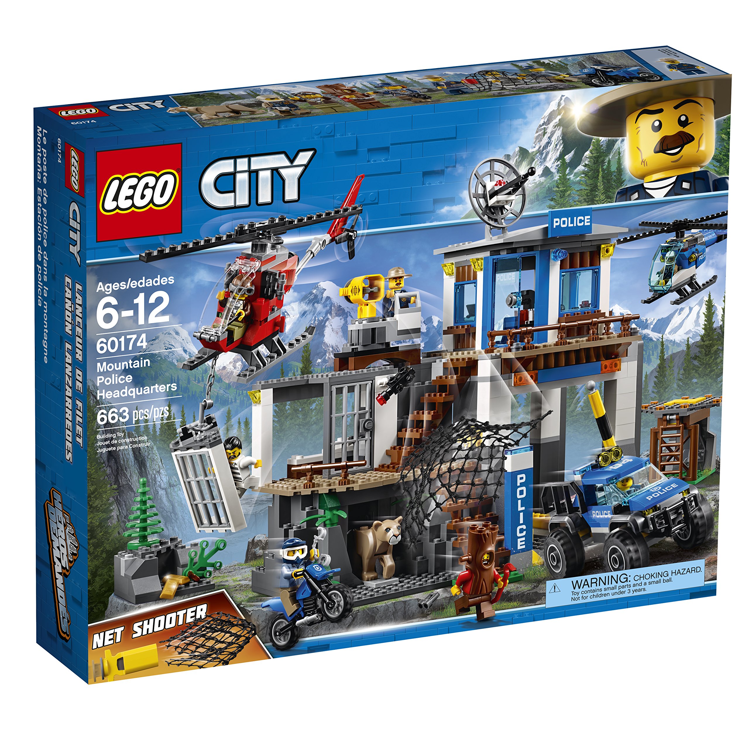 LEGO City Mountain Police Headquarters 60174 Building Kit (663 Pieces)