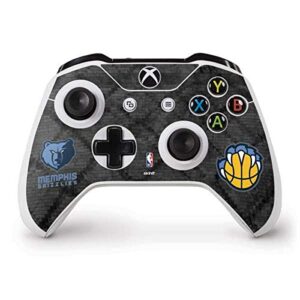 skinit decal gaming skin compatible with xbox one s controller - officially licensed nba memphis grizzlies dark rust design