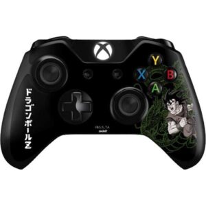 skinit decal gaming skin compatible with xbox one controller - officially licensed dragon ball z goku and shenron design