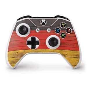 skinit decal gaming skin compatible with xbox one s controller - originally designed german flag dark wood design