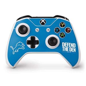 skinit decal gaming skin compatible with xbox one s controller - officially licensed nfl detroit lions team motto design