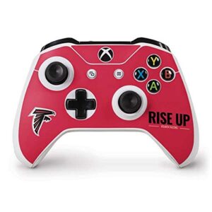 skinit decal gaming skin compatible with xbox one s controller - officially licensed nfl atlanta falcons team motto design