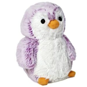 Bundle of 4 Aurora World Pom Pom Penguin Bright Pink, Blue, Purple and Gray Plush, 6"