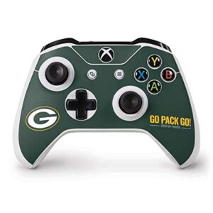 skinit decal gaming skin compatible with xbox one s controller - officially licensed nfl green bay packers team motto design