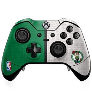 skinit decal gaming skin compatible with xbox one elite controller - officially licensed nba boston celtics canvas design