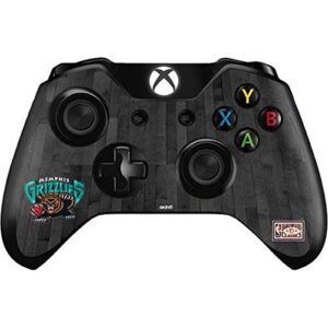 skinit decal gaming skin compatible with xbox one controller - officially licensed nba memphis grizzlies hardwood classics design