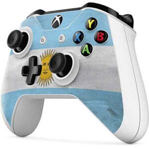 Skinit Decal Gaming Skin Compatible with Xbox One S Controller - Originally Designed Argentina Flag Distressed Design