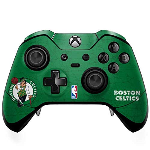 Skinit Decal Gaming Skin Compatible with Xbox One Elite Controller - Officially Licensed NBA Boston Celtics Green Primary Logo Design