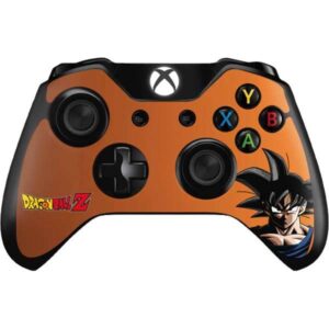 skinit decal gaming skin compatible with xbox one controller - officially licensed dragon ball z goku portrait design