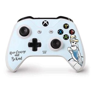 skinit decal gaming skin compatible with xbox one s controller - officially licensed disney princess cinderella have courage and be kind art design