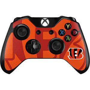 skinit decal gaming skin compatible with xbox one controller - officially licensed nfl cincinnati bengals double vision design