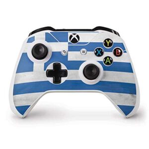 skinit decal gaming skin compatible with xbox one s controller - originally designed greece flag distressed design