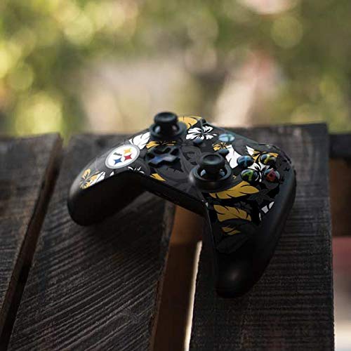 Skinit Decal Gaming Skin Compatible with Xbox One Elite Controller - Officially Licensed NFL Pittsburgh Steelers Tropical Print Design