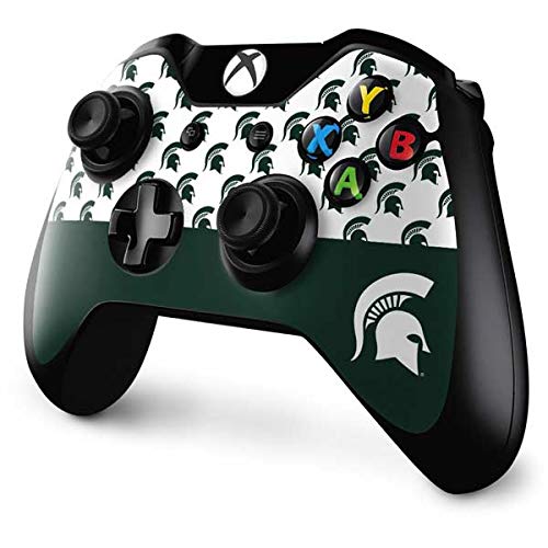 Skinit Decal Gaming Skin Compatible with Xbox One Controller - Officially Licensed College Michigan State University Spartans MSU Split Design