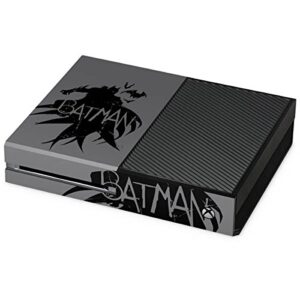 skinit decal gaming skin compatible with xbox one console - officially licensed warner bros batman silhouette design