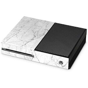 skinit decal gaming skin compatible with xbox one console - originally designed white marble design