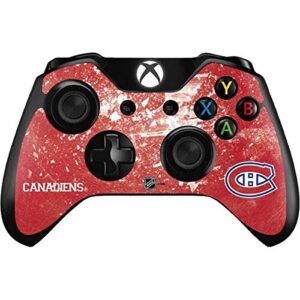 skinit decal gaming skin compatible with xbox one controller - officially licensed nhl montreal canadiens frozen design