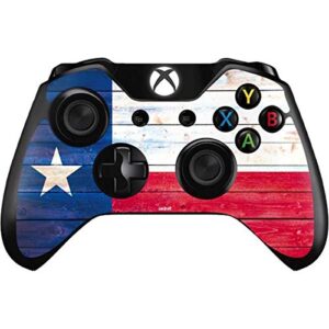 skinit decal gaming skin compatible with xbox one controller - originally designed texas flag light wood design