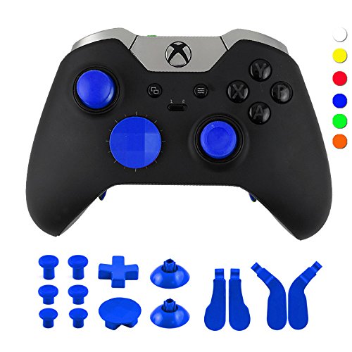 Metal Alloy paddles Thumbsticks and D-pads Button Set for XBOX One Elite Version 1 Controller with Open Tools ( T6 T8 ) -Gold