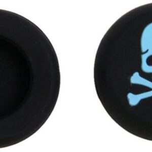 Silicone Thumb Stick Grip Cap Joystick Thumbsticks Caps Cover for PS4 Xbox One PS3 Xbox 360 PS2 Game Controllers - 4 x Blue Skull