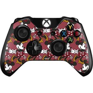 skinit decal gaming skin compatible with xbox one controller - officially licensed disney minnie mouse dancing pattern design