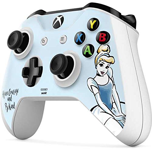 Skinit Decal Gaming Skin Compatible with Xbox One S Controller - Officially Licensed Disney Princess Cinderella Have Courage and Be Kind Art Design