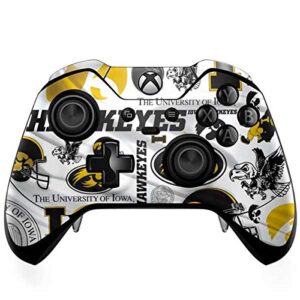 skinit decal gaming skin compatible with xbox one elite controller - officially licensed university of iowa iowa hawkeyes pattern design