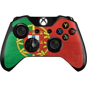 skinit decal gaming skin compatible with xbox one controller - originally designed portugal flag distressed design