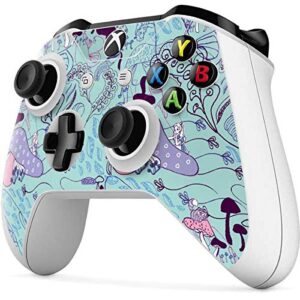 Skinit Decal Gaming Skin Compatible with Xbox One S Controller - Officially Licensed Disney Alice in Wonderland (Animated) Mushrooms Print Pattern Design