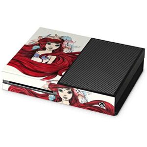 skinit decal gaming skin compatible with xbox one console - officially licensed disney the little mermaid ariel illustration design