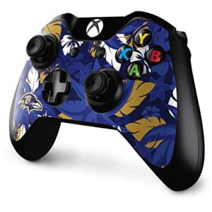 Skinit Decal Gaming Skin Compatible with Xbox One Controller - Officially Licensed NFL Baltimore Ravens Tropical Print Design