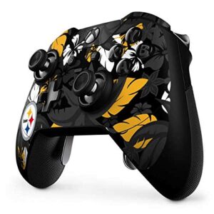 Skinit Decal Gaming Skin Compatible with Xbox One Elite Controller - Officially Licensed NFL Pittsburgh Steelers Tropical Print Design