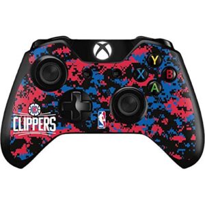 skinit decal gaming skin compatible with xbox one controller - officially licensed nba la clippers digi camo design