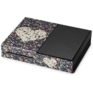 skinit decal gaming skin compatible with xbox one console - originally designed floral heart design